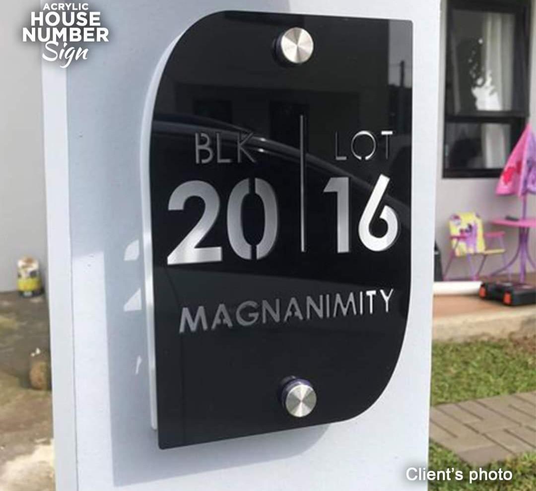 Acrylic House Number Plate, Furniture & Home Living, Outdoor Furniture ...