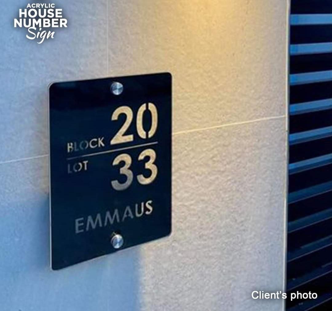 Acrylic House Number Plate, Furniture & Home Living, Outdoor Furniture ...