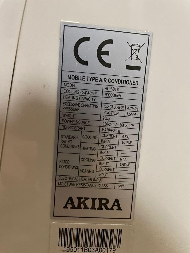 Akira air con, TV & Home Appliances, Air Conditioners & Heating on ...