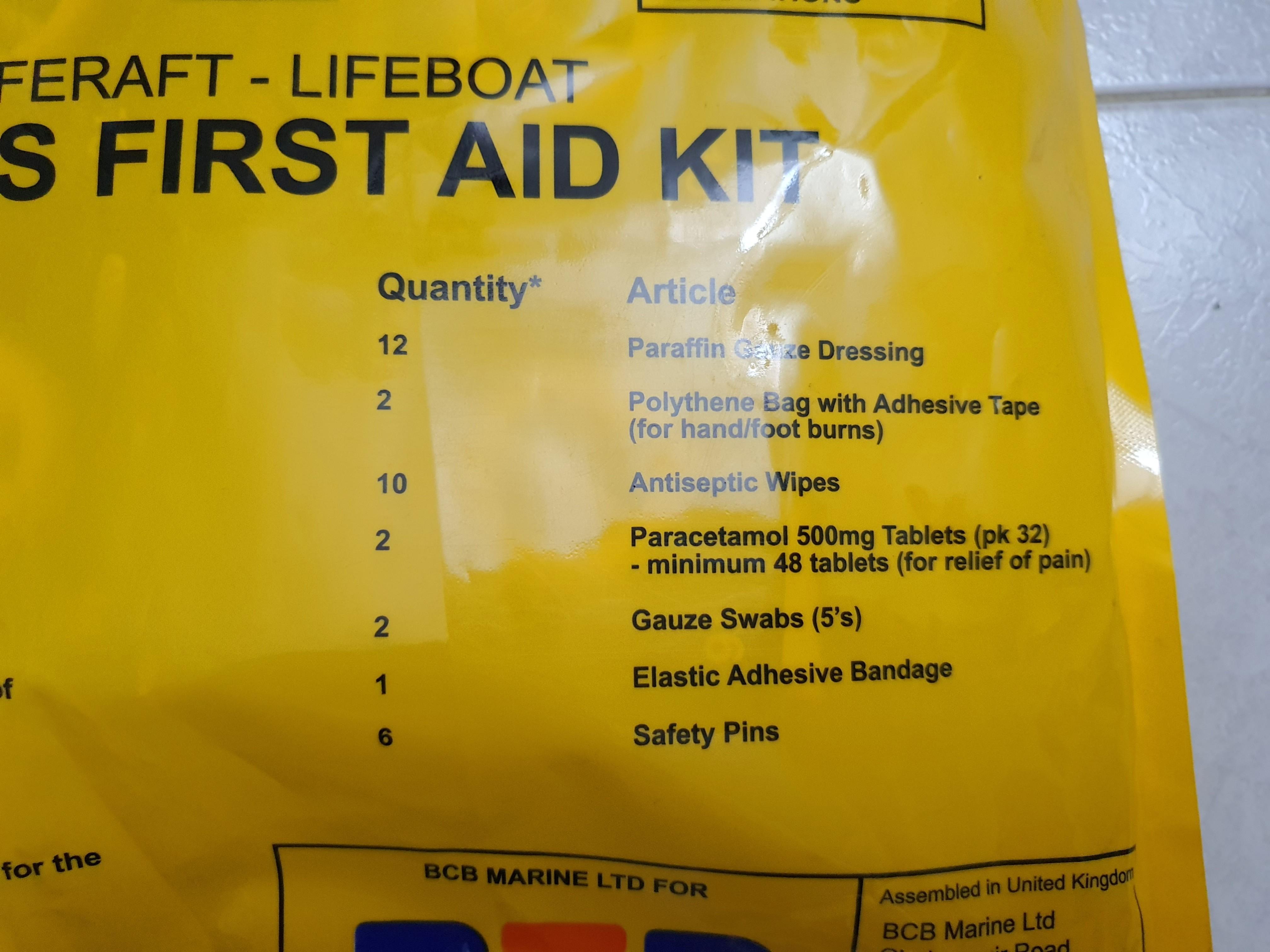 (BNIP) Lifeboat First Aid Kit, Health & Nutrition, Medical Supplies ...
