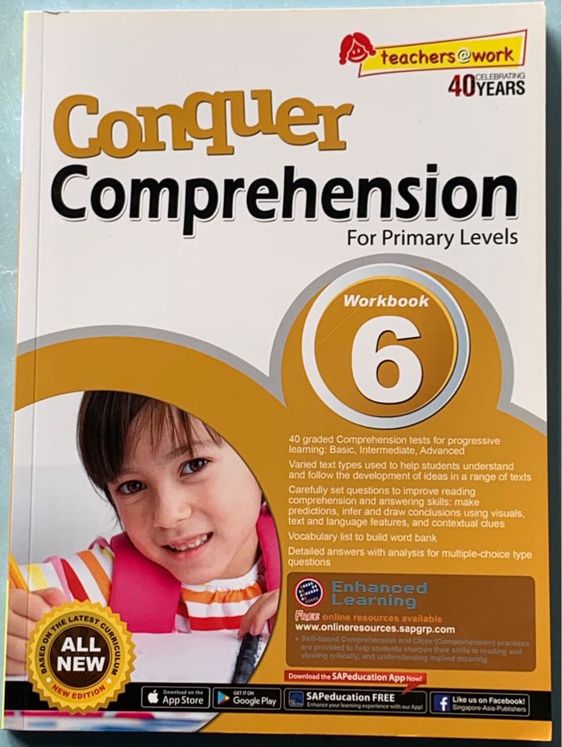 Conquer Comprehension for Primary Levels - 6, 興趣及遊戲, 書本 & 文具, 小朋友書 ...