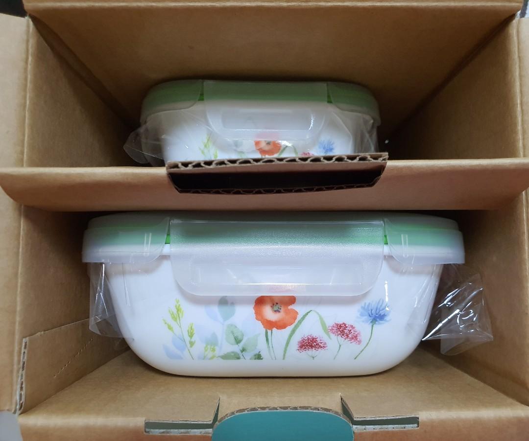 Corelle snapware daisy field-4pc, Furniture & Home Living, Kitchenware ...