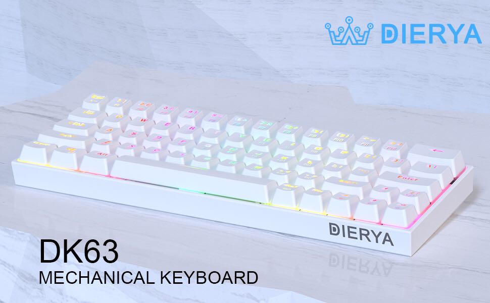 Dierya DK63 RGB Bluetooth/USB keyboard, Computers & Tech, Parts ...