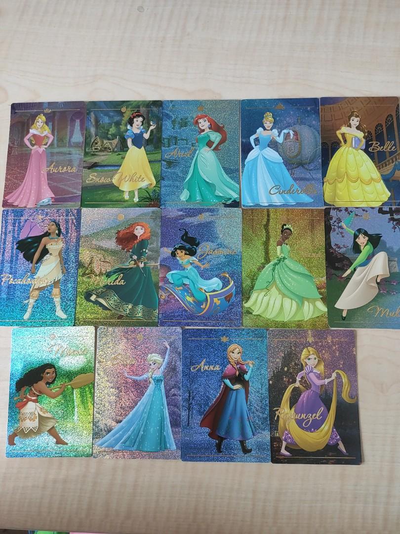 Disney princesses cards(whole set)迪士尼公主卡全套, 興趣及遊戲, 玩具 & 遊戲類 - Carousell