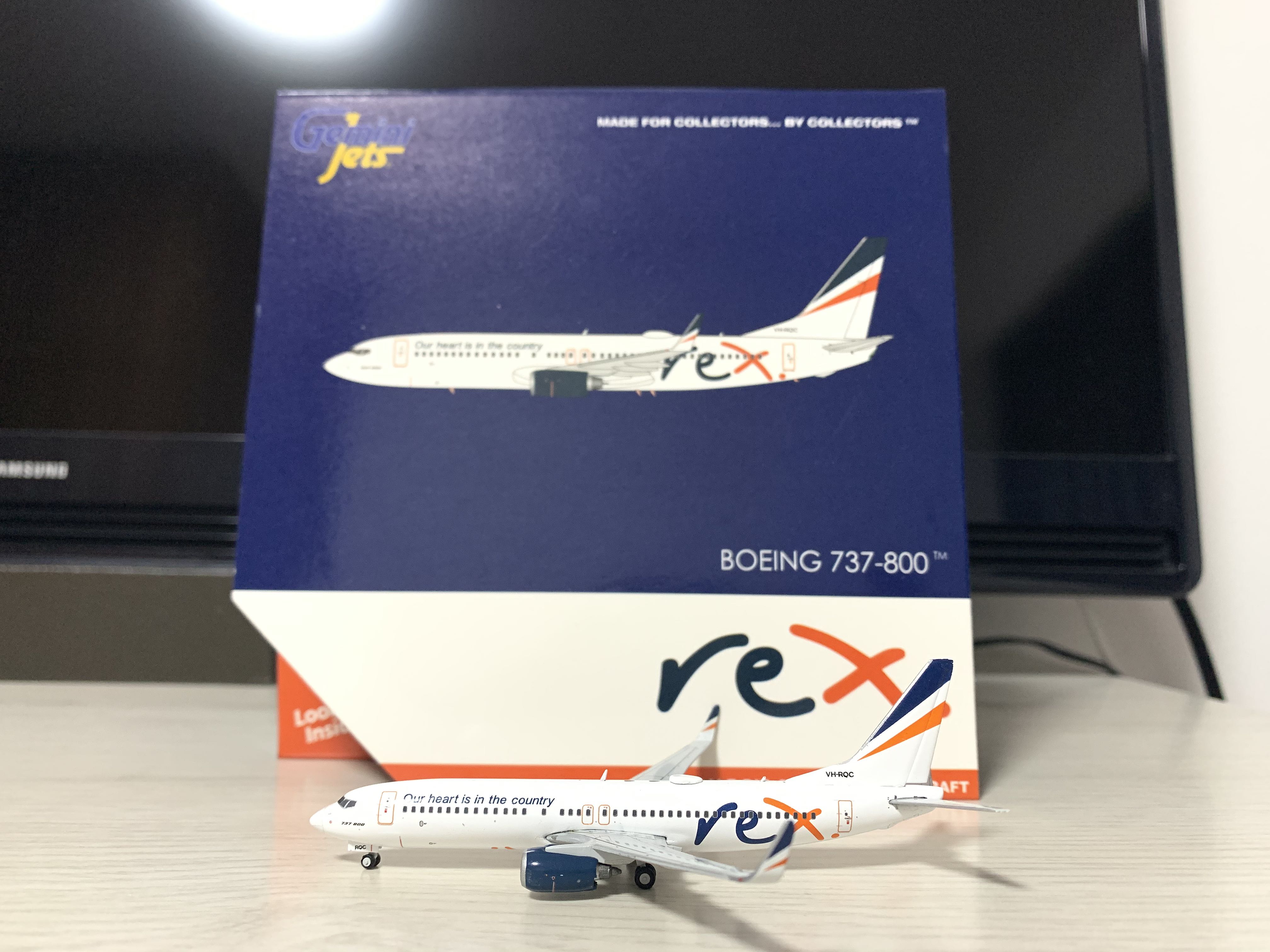 Gemini Jets Rex Regional Express Boeing B737-800 VH-RQC 1:400, Hobbies ...