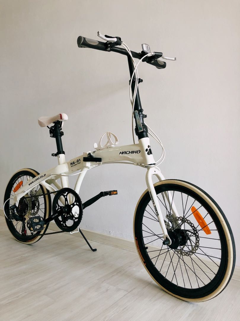 Hachiko Ha-01 Japan Foldable Bicycle Shimano Bike White, Sports Equipment, Bicycles & Parts ...