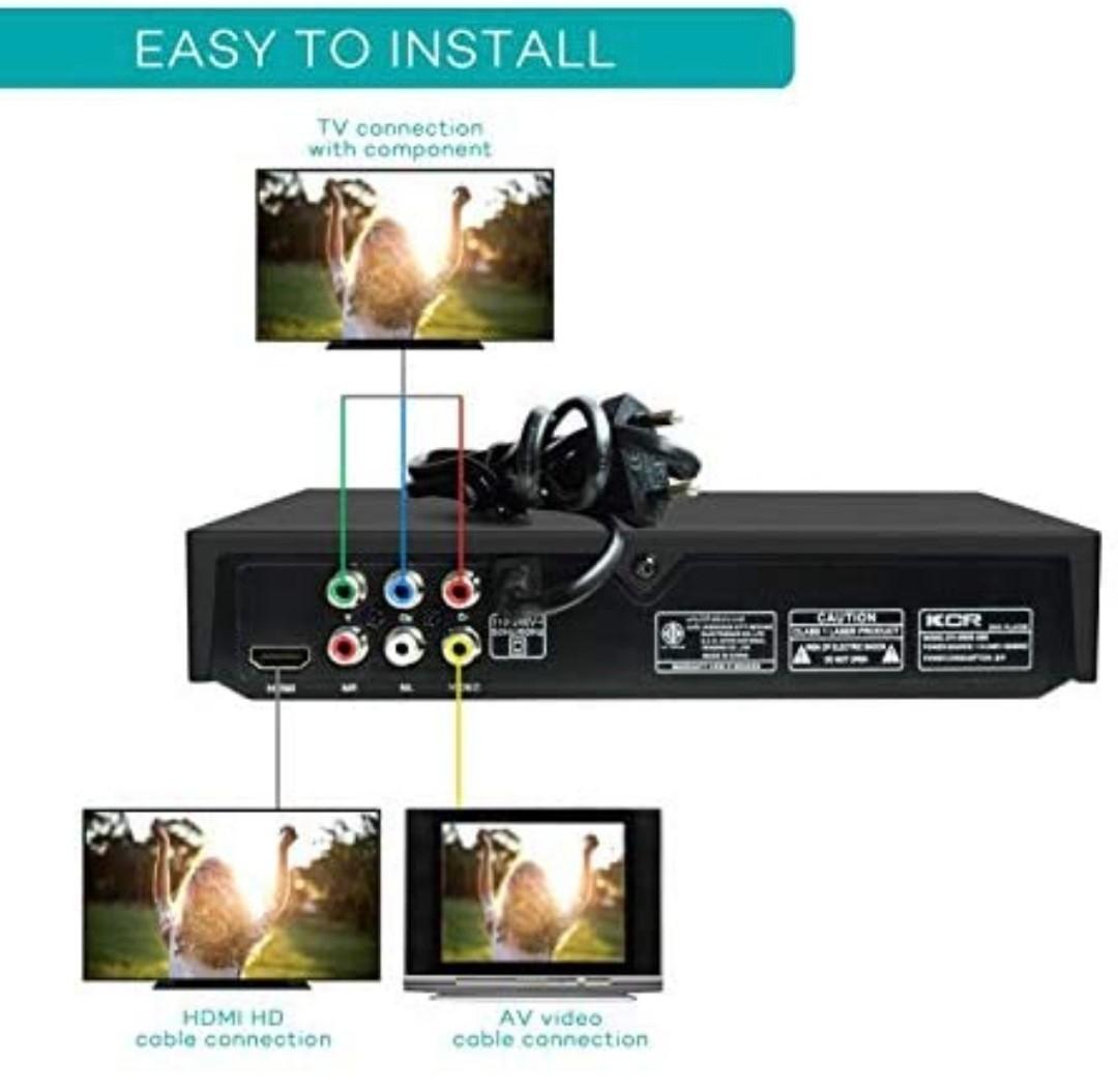 KCR DVD Player For TV, Multi-Regions dvd players,USB Port, Remote ...
