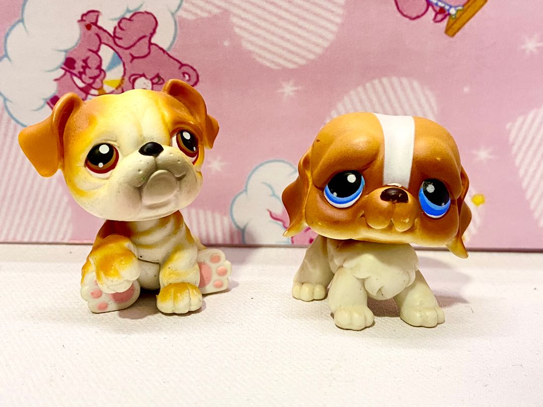 Littlest Pet Shop LPS Authentic RED MAGNET Saint Bernard & Bulldog ...