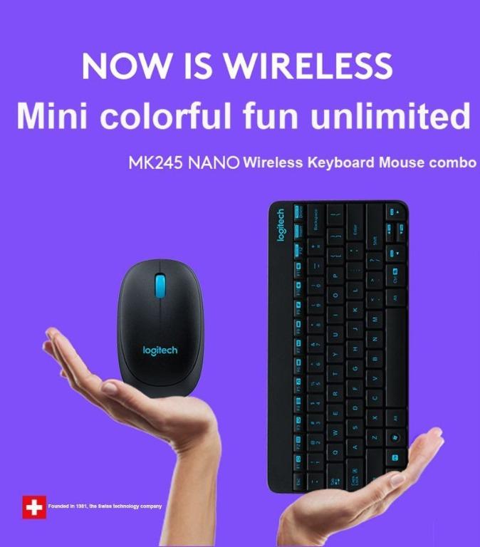 Logitech Mk245 Nano Wireless Keyboard And Mouse Set Computers And Tech Parts And Accessories