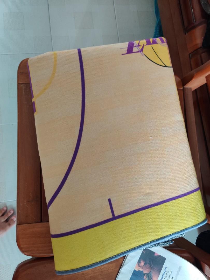 NBA Lakers home basketball court floor mat carpet, Furniture & Home ...