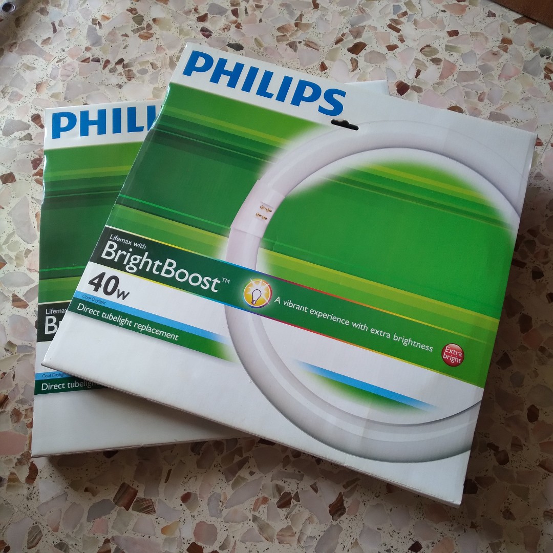 Philips round circle 40W fluorescent light, Furniture & Home Living ...