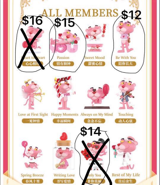 POP MART PINK PANTHER EXPRESSING LOVE, Hobbies & Toys, Toys & Games on ...