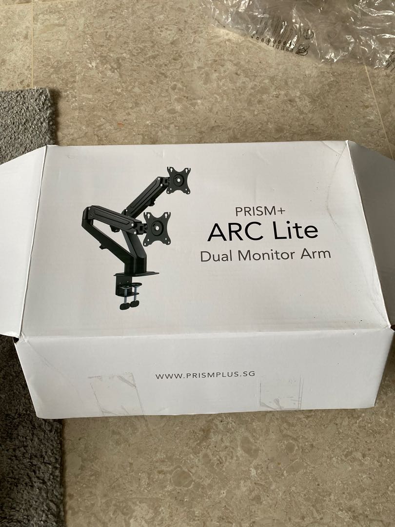 Prism+ Arc Lite Dual Monitor Arm, Computers & Tech, Parts & Accessories ...