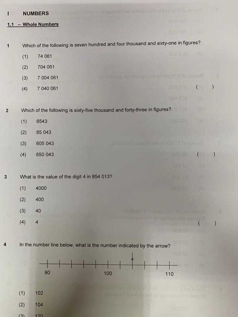PSLE Math Topical Exam Question 2002 - 2017 / Primary School Leaving ...