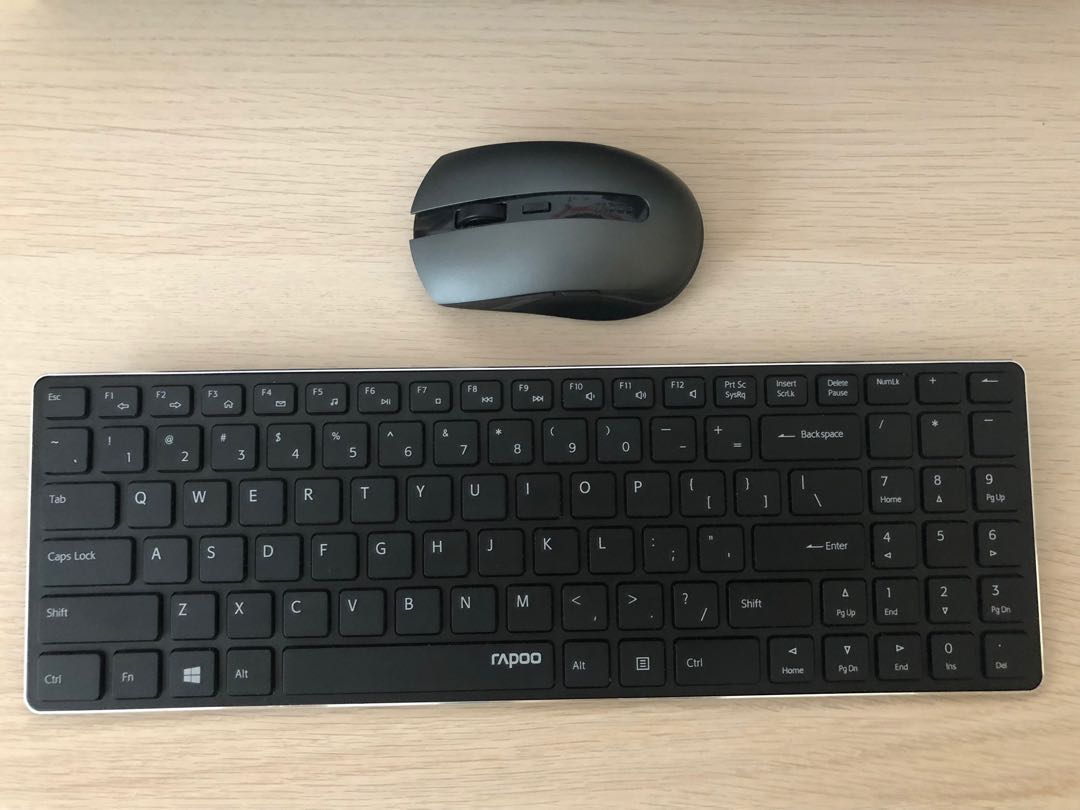 Rapoo 9300T Aluminum Ultra Slim Keyboard with Mouse, Computers & Tech ...