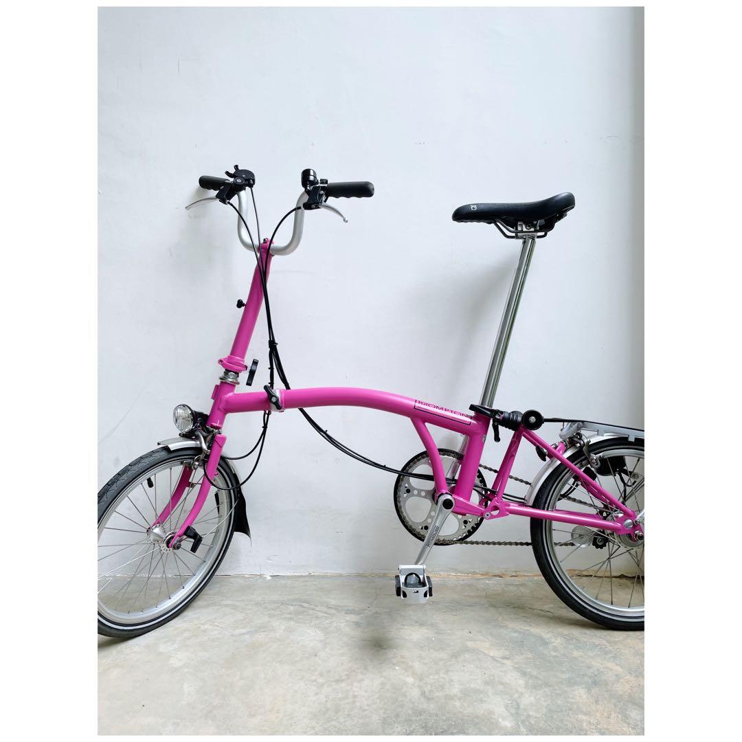 RARE Brompton Hot Pink M3R folding foldable bike bicycle, Sports ...
