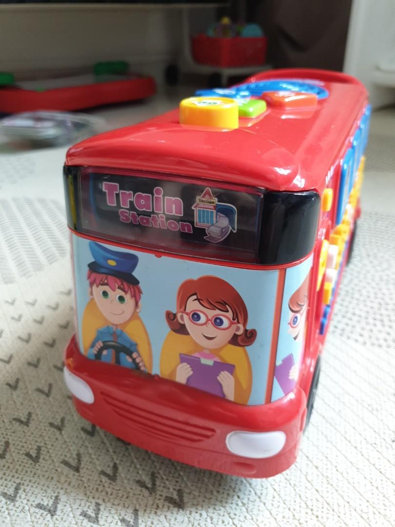 Red playtime bus with phonics, Babies & Kids, Infant Playtime on Carousell