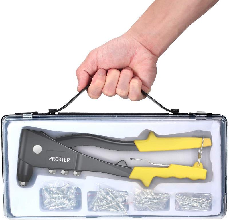 Rivet Gun Set Heavy Duty Rivet Gun with Nut 200 Rivets 2.4mm 3.2mm 4mm ...