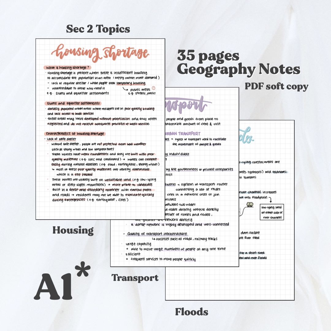 Secondary 2 Geography Notes, Hobbies & Toys, Books & Magazines ...