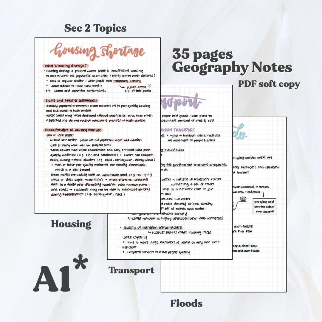 Secondary 2 Geography Notes, Hobbies & Toys, Books & Magazines ...