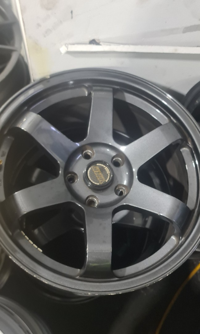 TE37 replica rim, Car Accessories, Tyres & Rims on Carousell