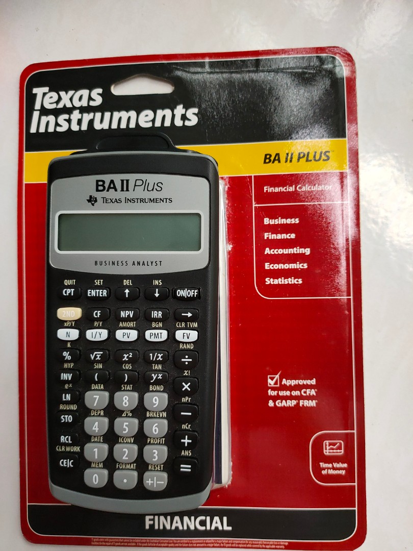Texas Instruments BA II PLUS financial calculator, Hobbies & Toys ...