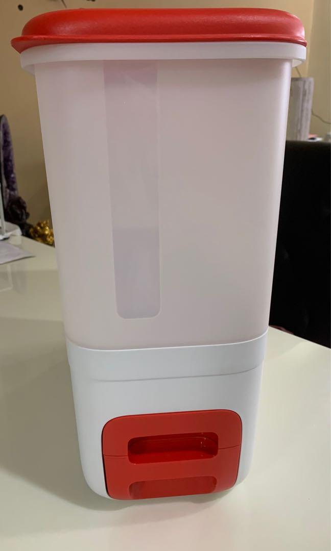 Tupperware Rice Smart 10kg Rice Dispenser, Furniture & Home Living ...