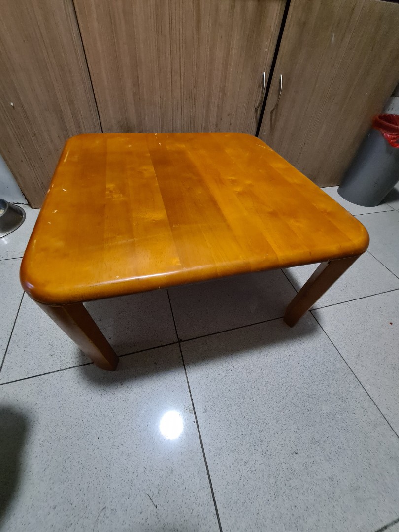 Vintage folding center table solid and heavy, Furniture & Home Living ...