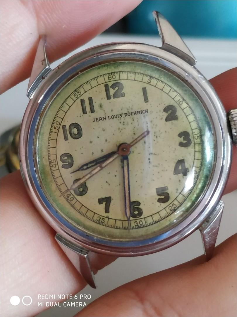 Vintage Jean Louis Roehrich military watch, Men's Fashion, Watches ...