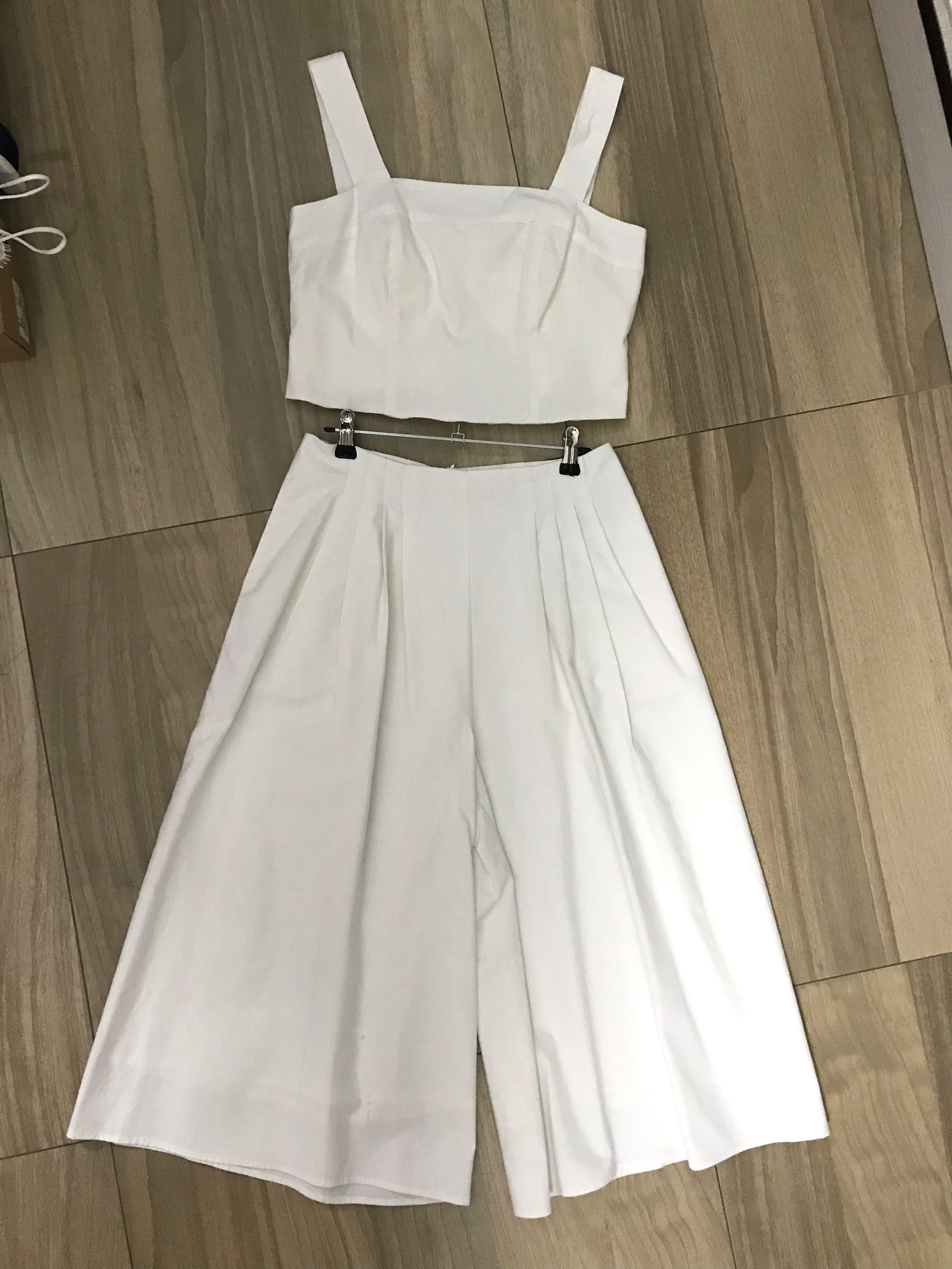 Linen culottes set, Women's Fashion, Dresses & Sets, Sets or ...