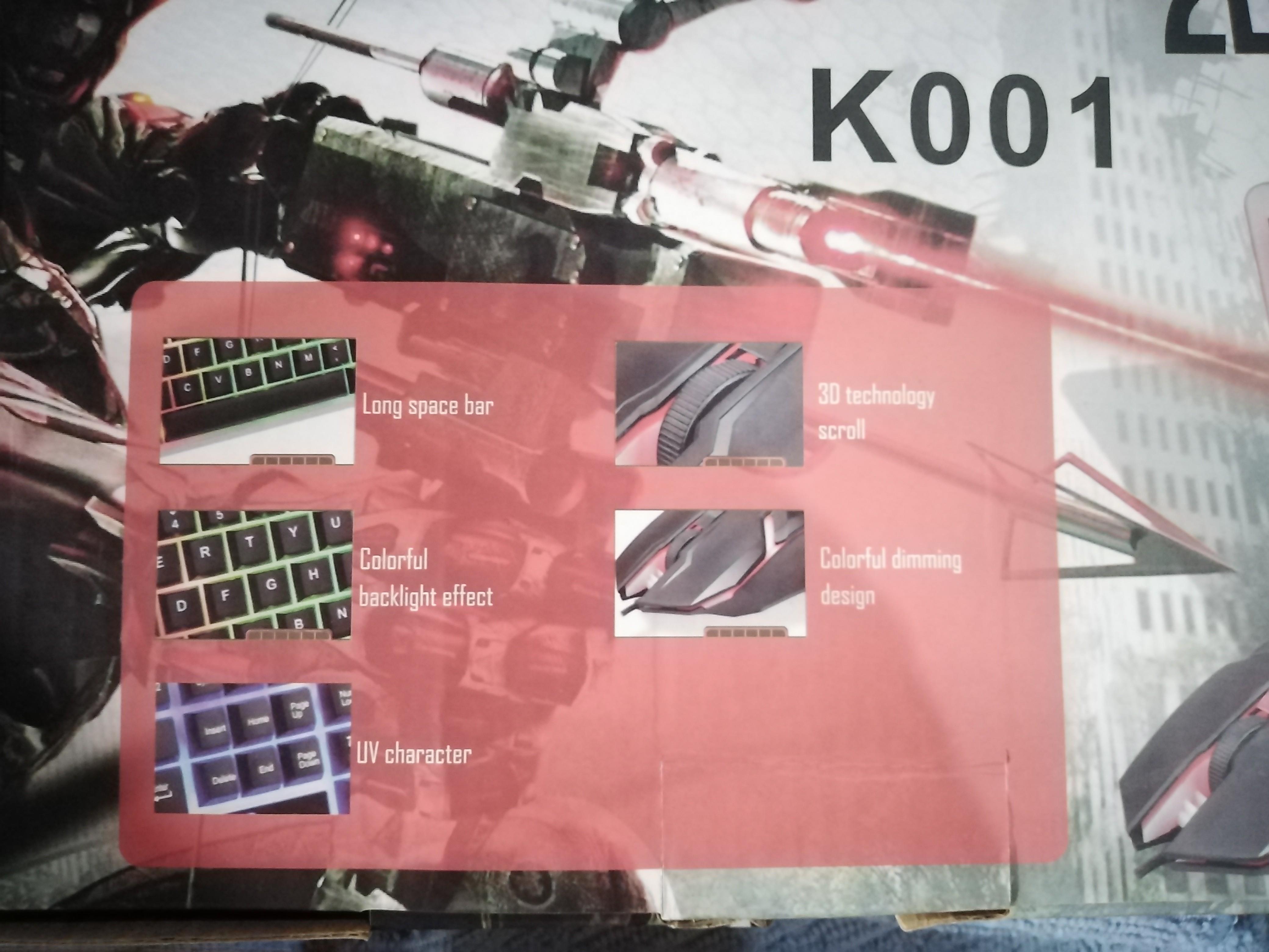 Zeus K001 Combo Gamer's Keyboard & Mouse, Computers & Tech, Parts ...