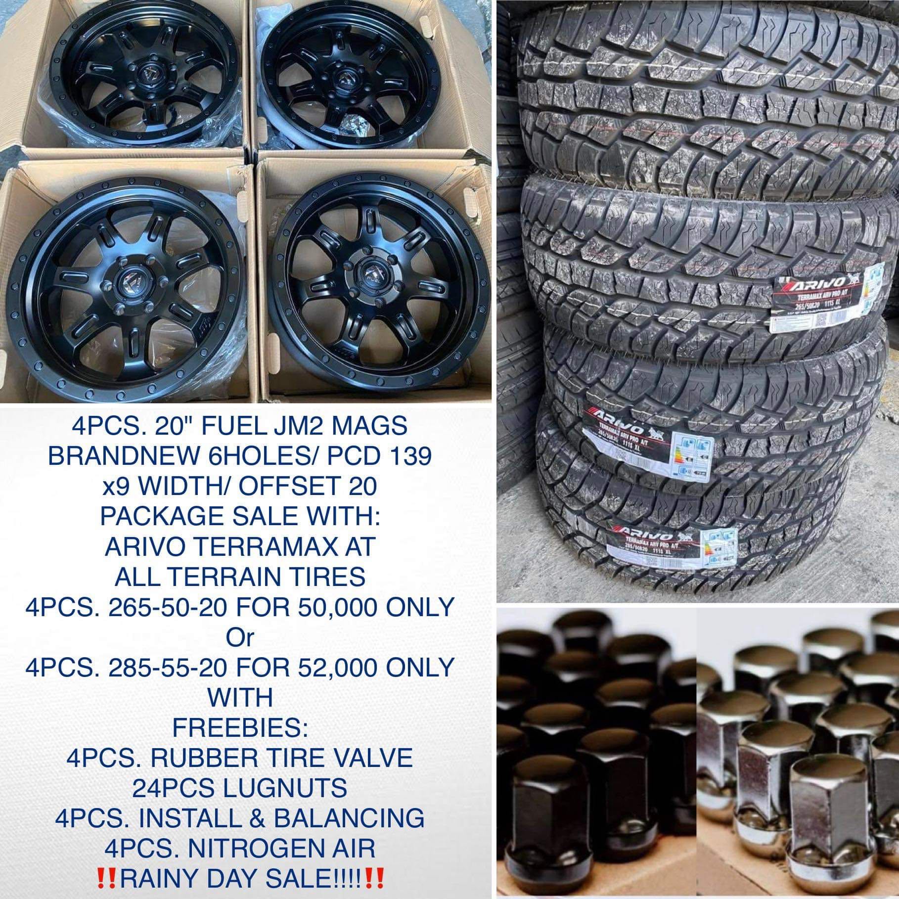 20 inch Authentic FUEL OFF-ROAD JM2 6 Holes PCD 139 Fortuner Hilux Fj ...
