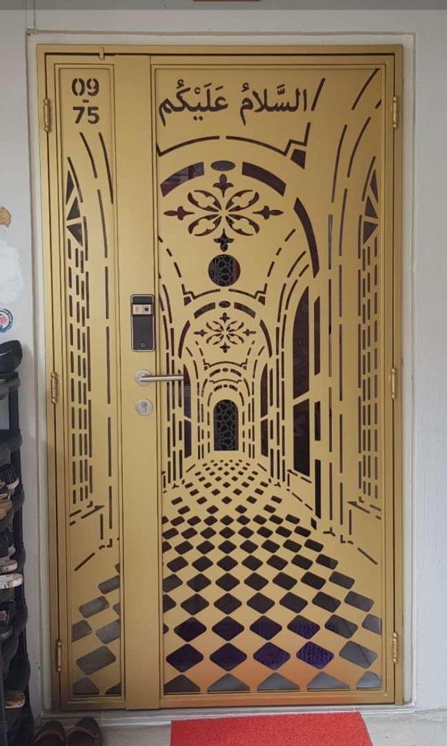 3D laser cut Islamic gate with FREE digital lock, Furniture & Home ...