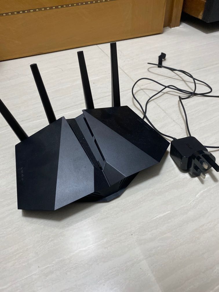 二手90%新Asus AX5400 Dual Band WiFi 6 xDSL Modem Router, 電腦＆科技, 電腦周邊及配件 ...