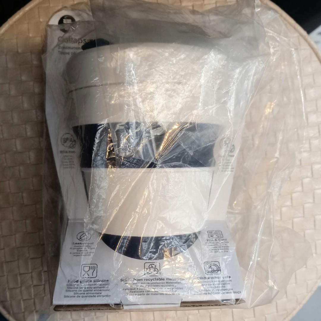 全新 stojo biggie 16oz / 470ml 環保摺疊杯 indigo深藍配白, 傢俬＆家居, 廚具和餐具, 茶具配件 ...