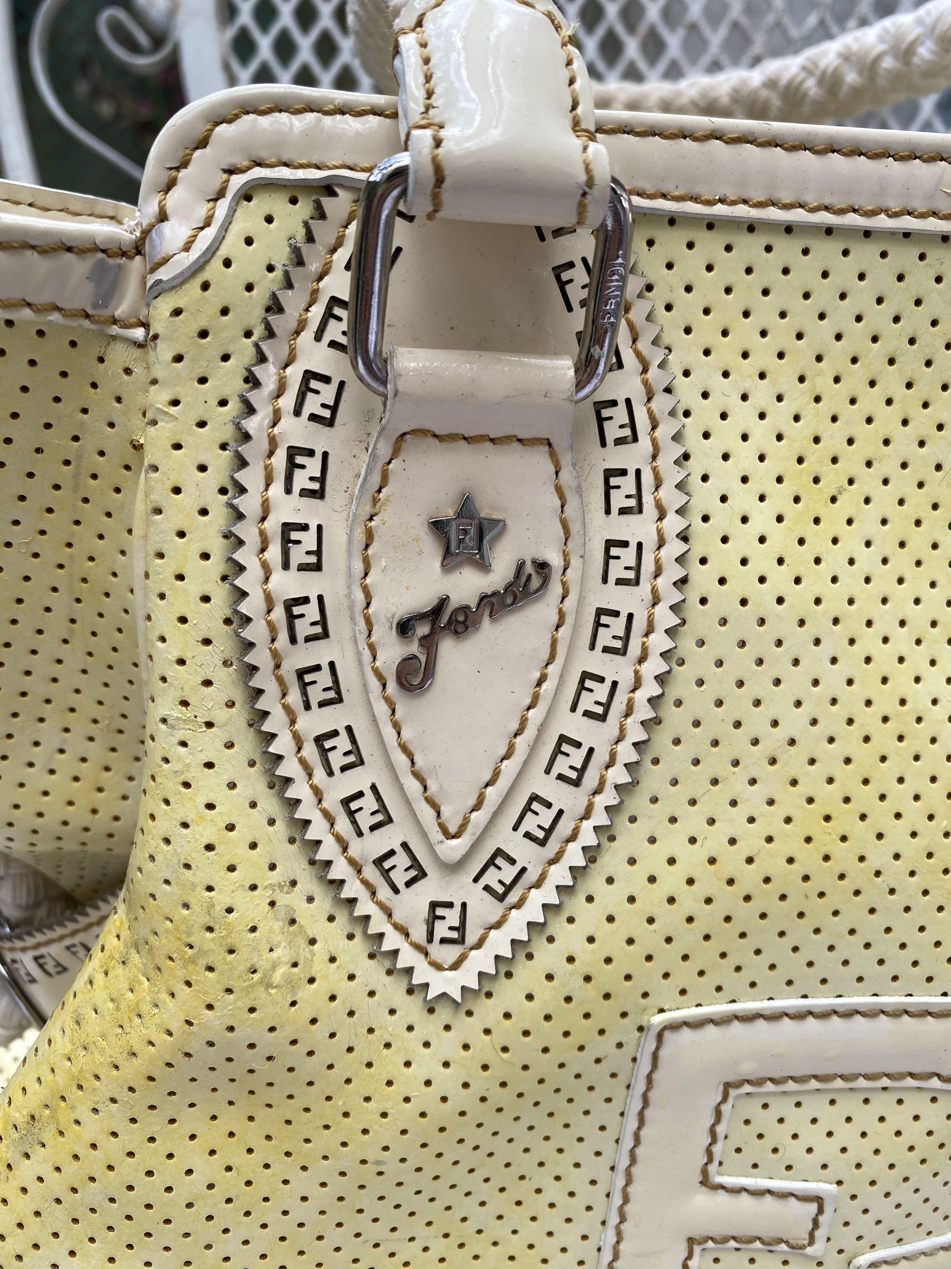 Great deal! Authentic Fendi Perforated Du Jour Bag vintage and rare ...