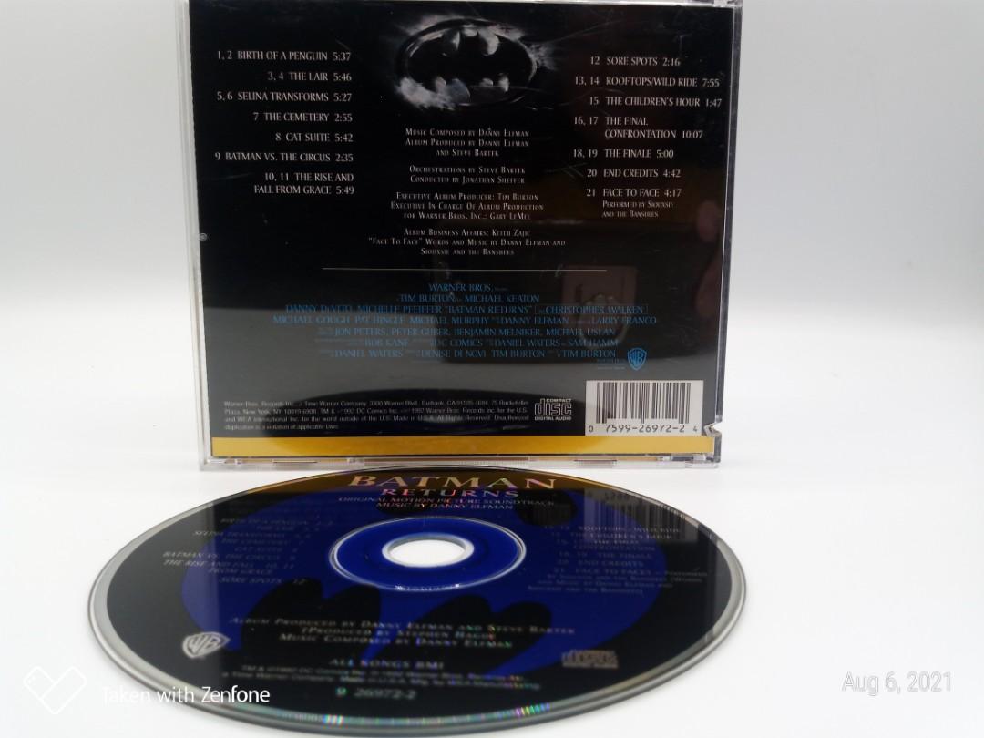 Batman Returns Original Movie Soundtrack /1992 Warner Bros. Record US ...