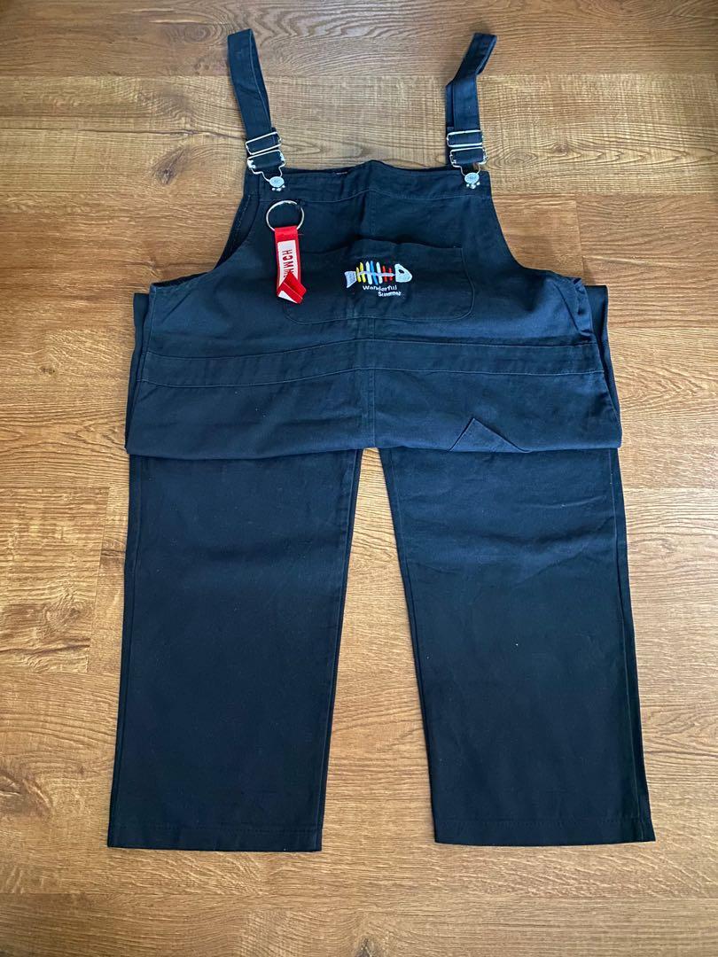 Black Overalls, Men's Fashion, Tops & Sets, Sets & Coordinates on Carousell