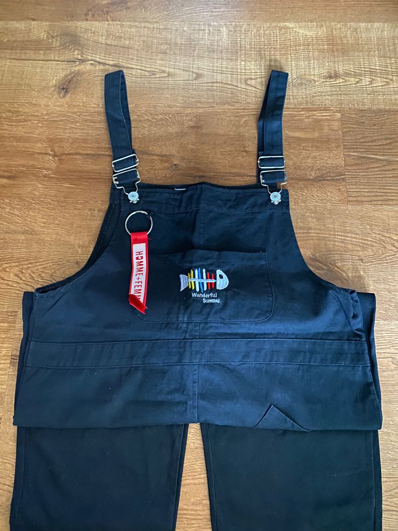 Black Overalls, Men's Fashion, Tops & Sets, Sets & Coordinates on Carousell