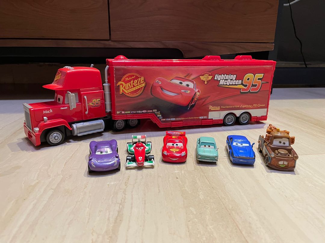 Cars Mack Truck Disney Cars 2 Cars 3 carrier, Hobbies & Toys, Toys ...