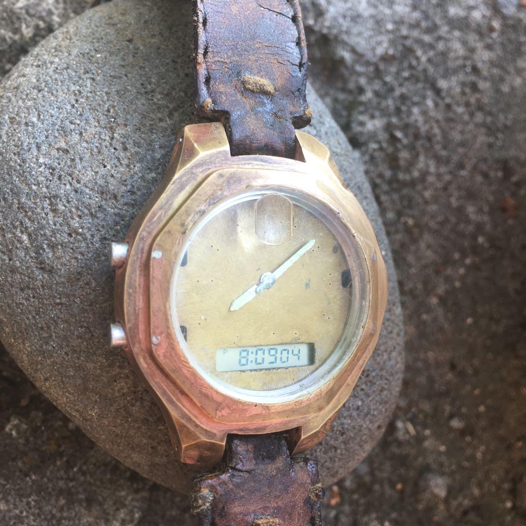 Casio edifice octagon patina, Fesyen Pria, Jam Tangan di Carousell