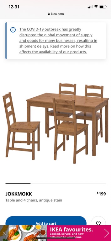 Dining Table Set for 4 pax, Furniture & Home Living, Furniture, Tables ...
