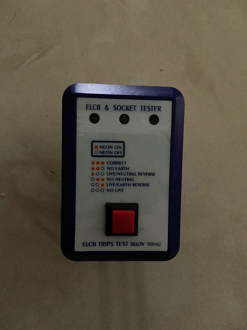 Elcb trip & socket tester, Everything Else on Carousell