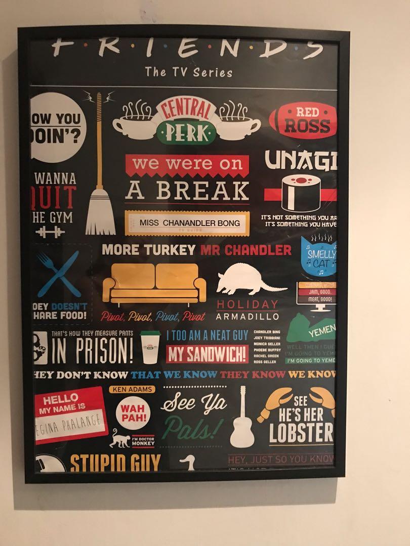 FRIENDS memorabilia - Quotes Frame, Furniture & Home Living, Home Decor ...