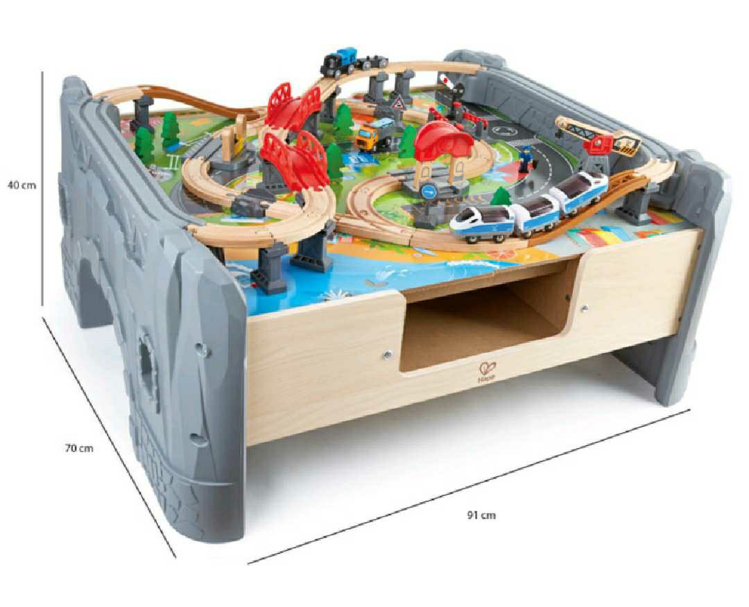 Hape Railway Train Set with Table, Hobbies & Toys, Toys & Games on ...