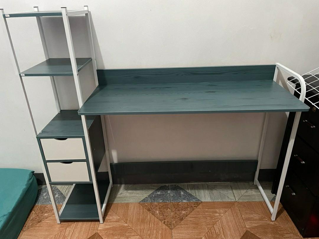 Home 4 Tier Computer Desk Storage Rack Laptop Table Study Bookshelf ...