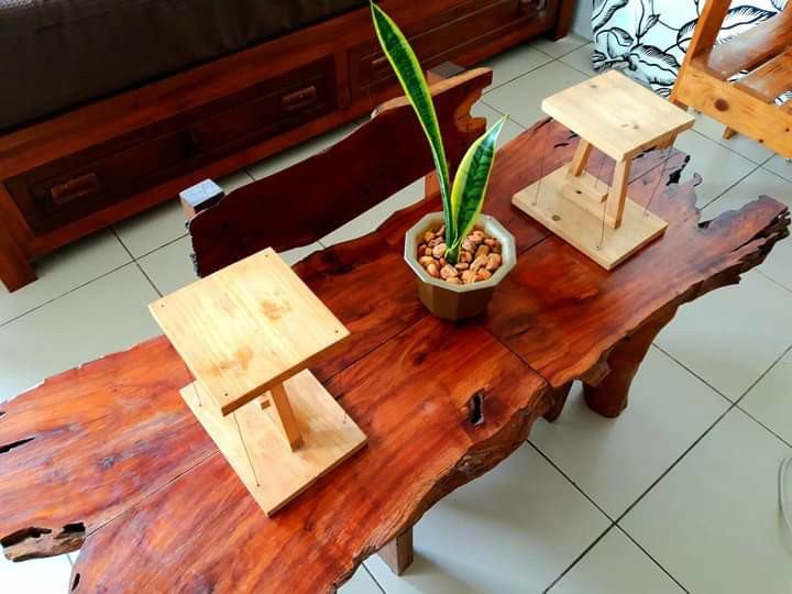 Ipil ipil Hand Crafted Table with Chair, Furniture & Home Living, Home ...