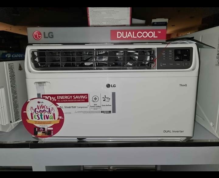 Lg aircon dual inverter window type, TV & Home Appliances, Air ...