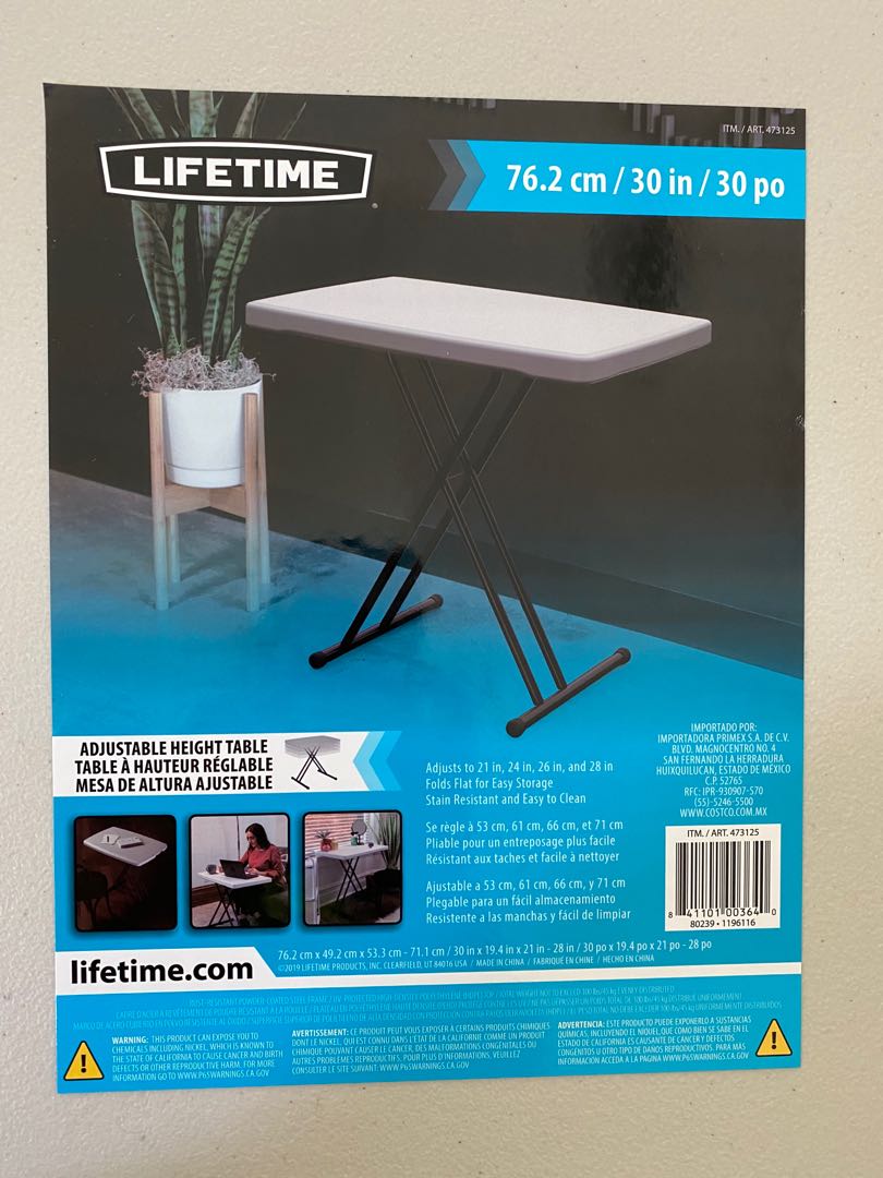 Lifetime brand folding table, Furniture & Home Living, Kitchenware ...