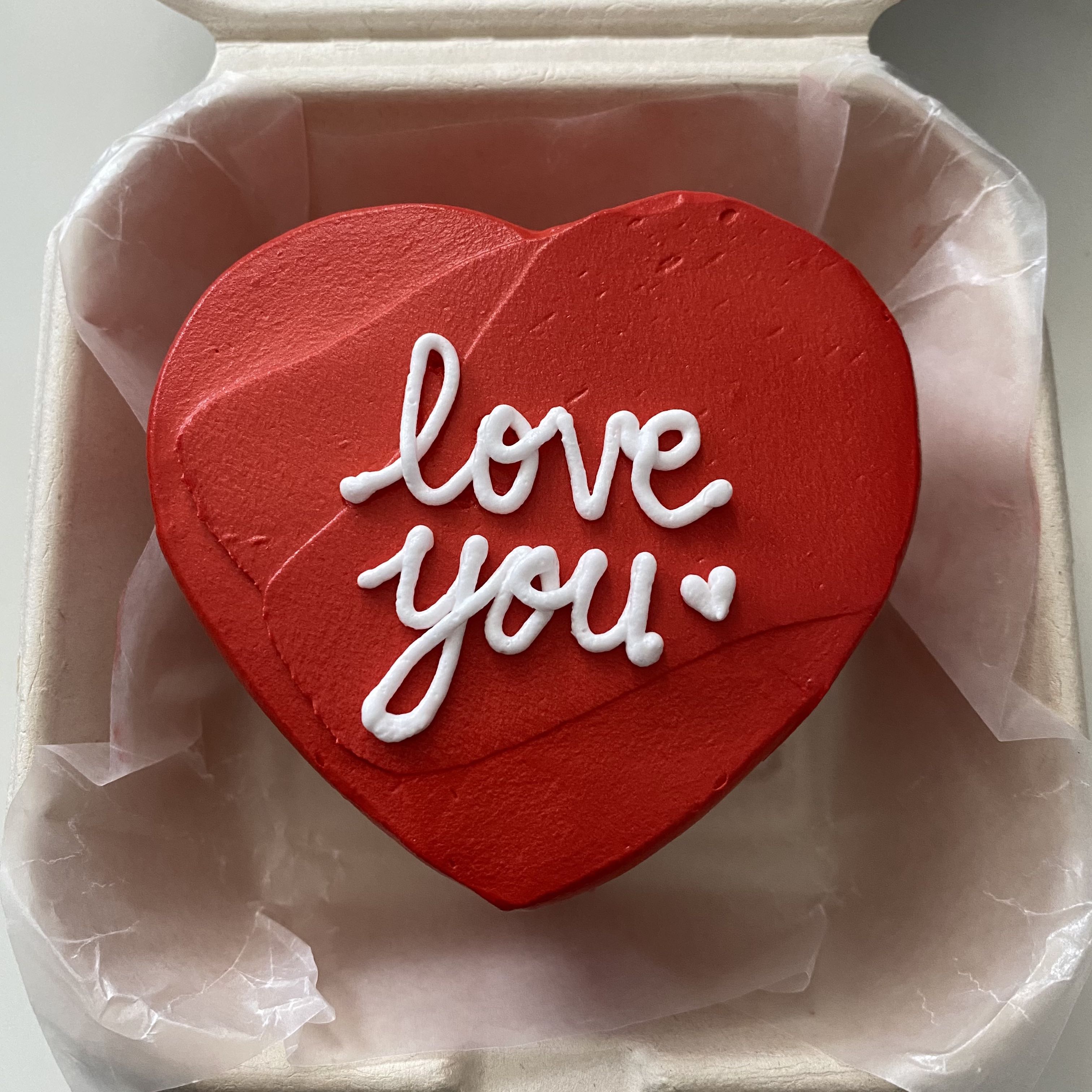 Mini Heart-Shaped Bento Cake, Food & Drinks, Homemade Bakes on Carousell